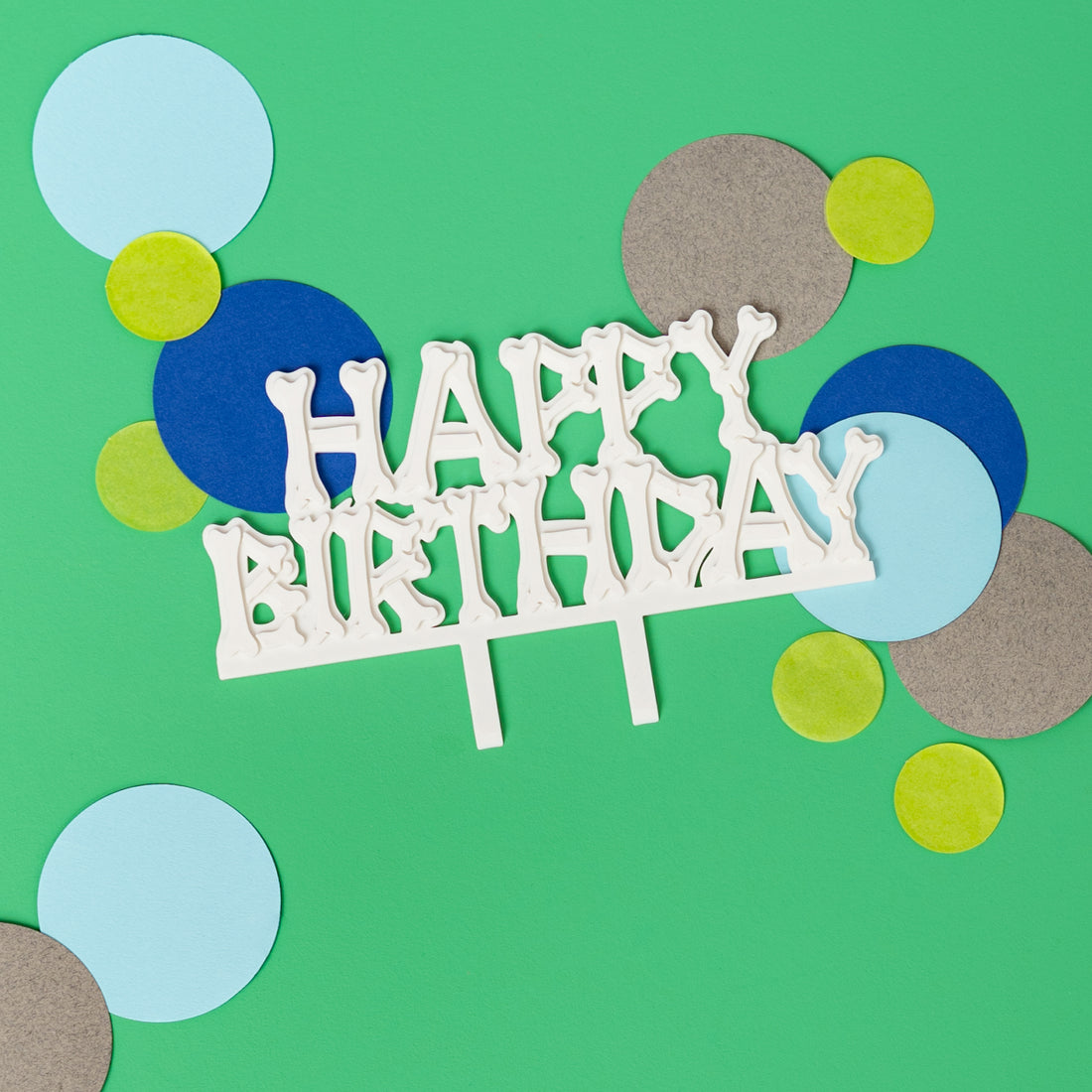 Dinosaur Bones Happy Birthday Cake Topper – Made Happy Gifts
