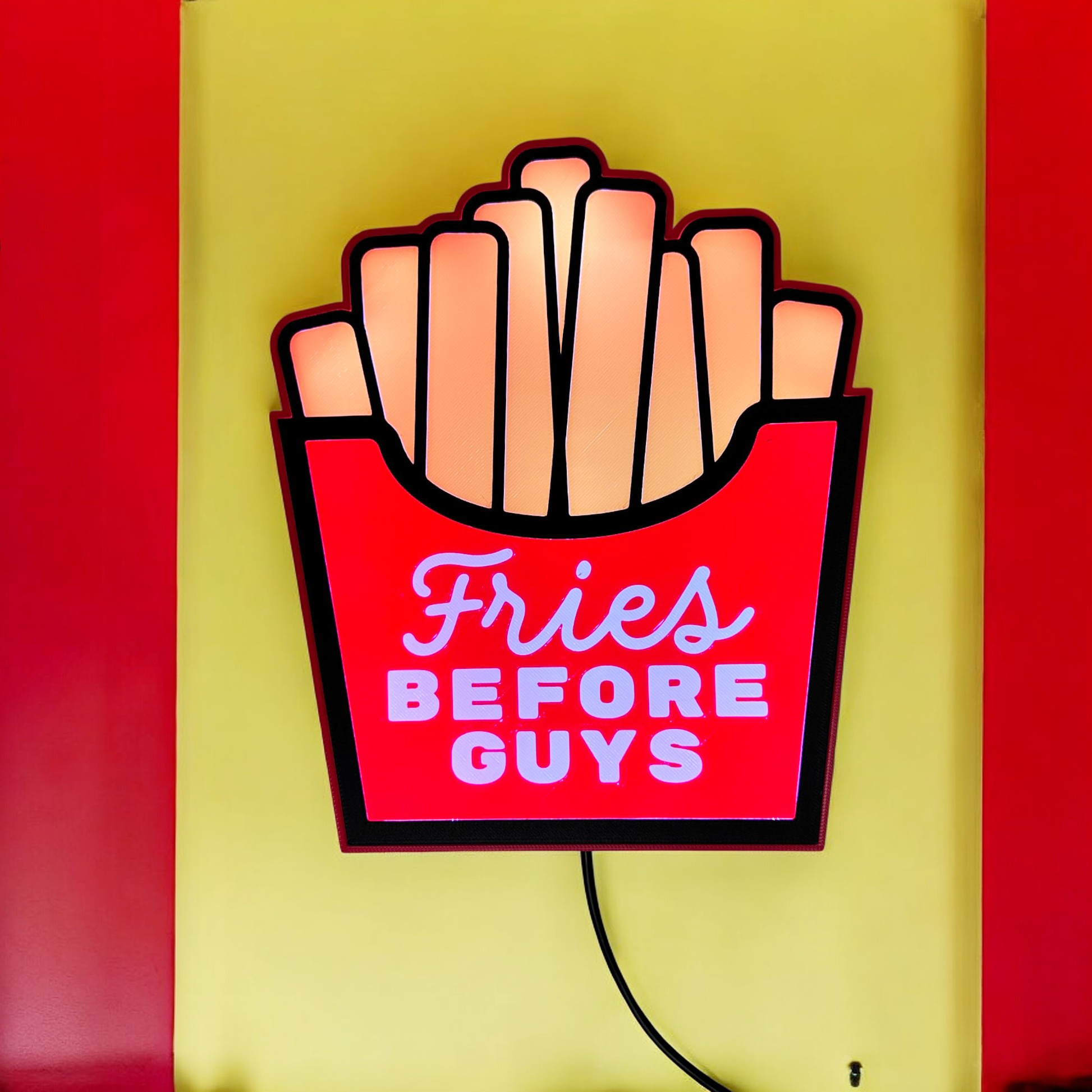 Fries Before Guys LED Lightbox – Made Happy Gifts