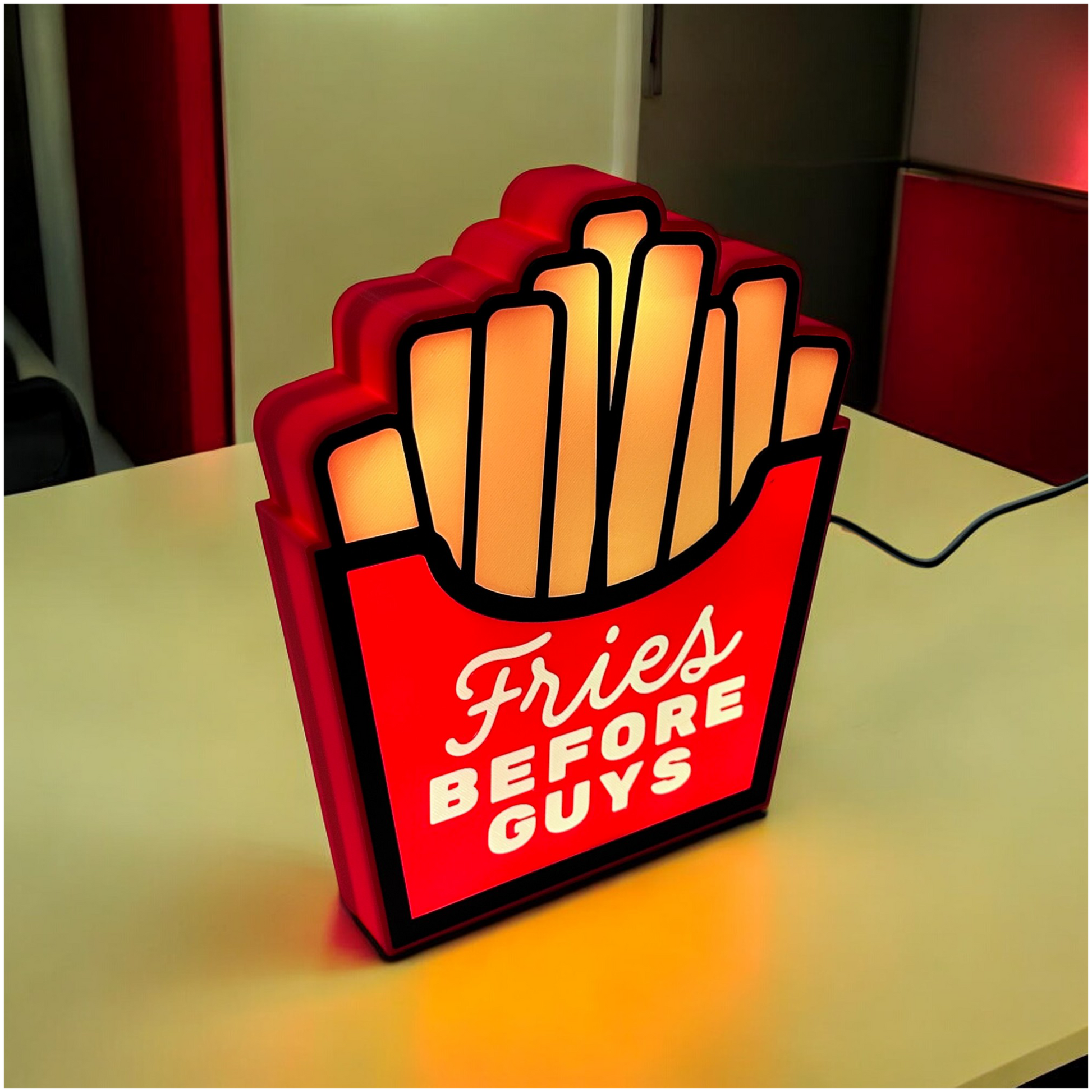 Fries Before Guys LED Lightbox – Made Happy Gifts