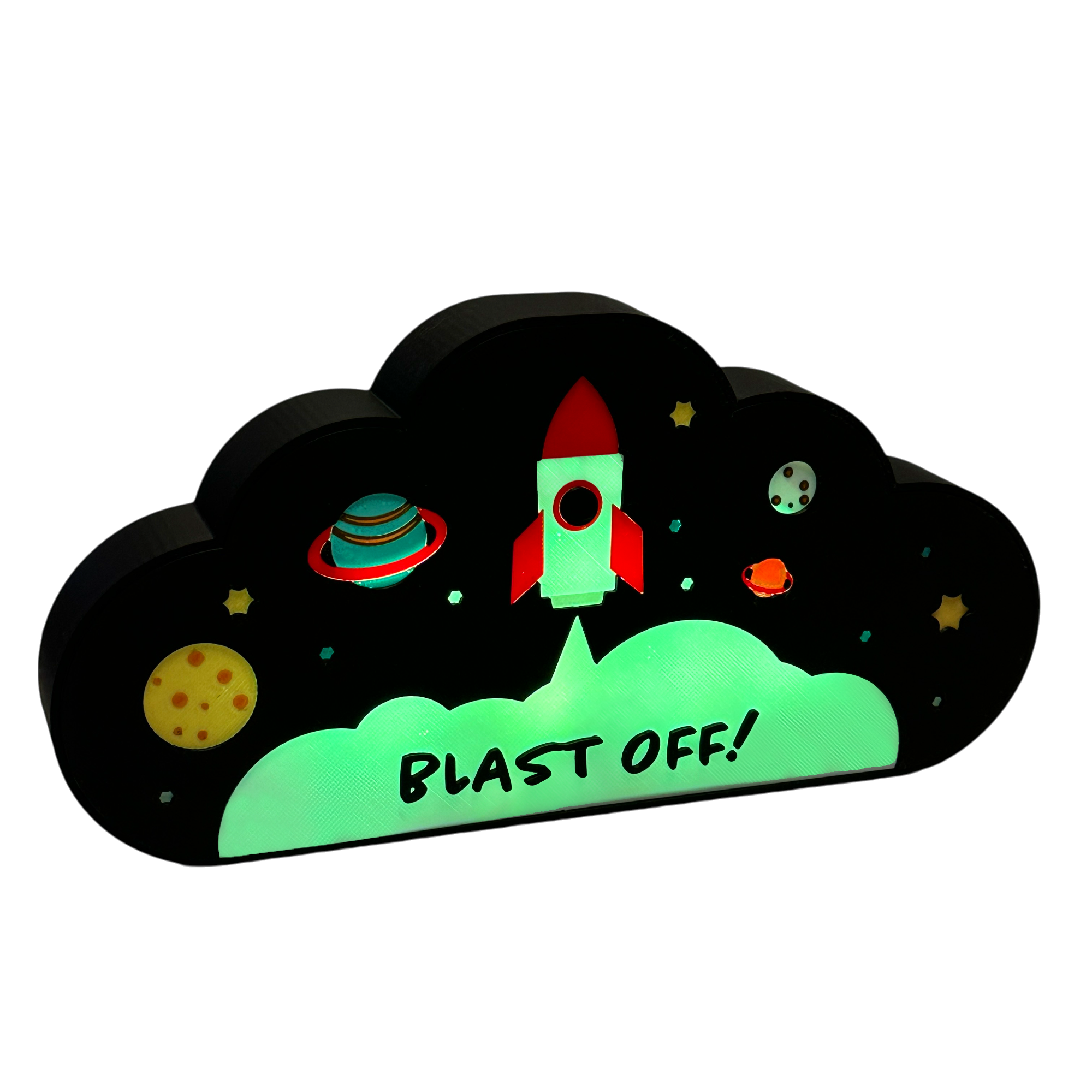 Space Themed LED Lightbox – Made Happy Gifts