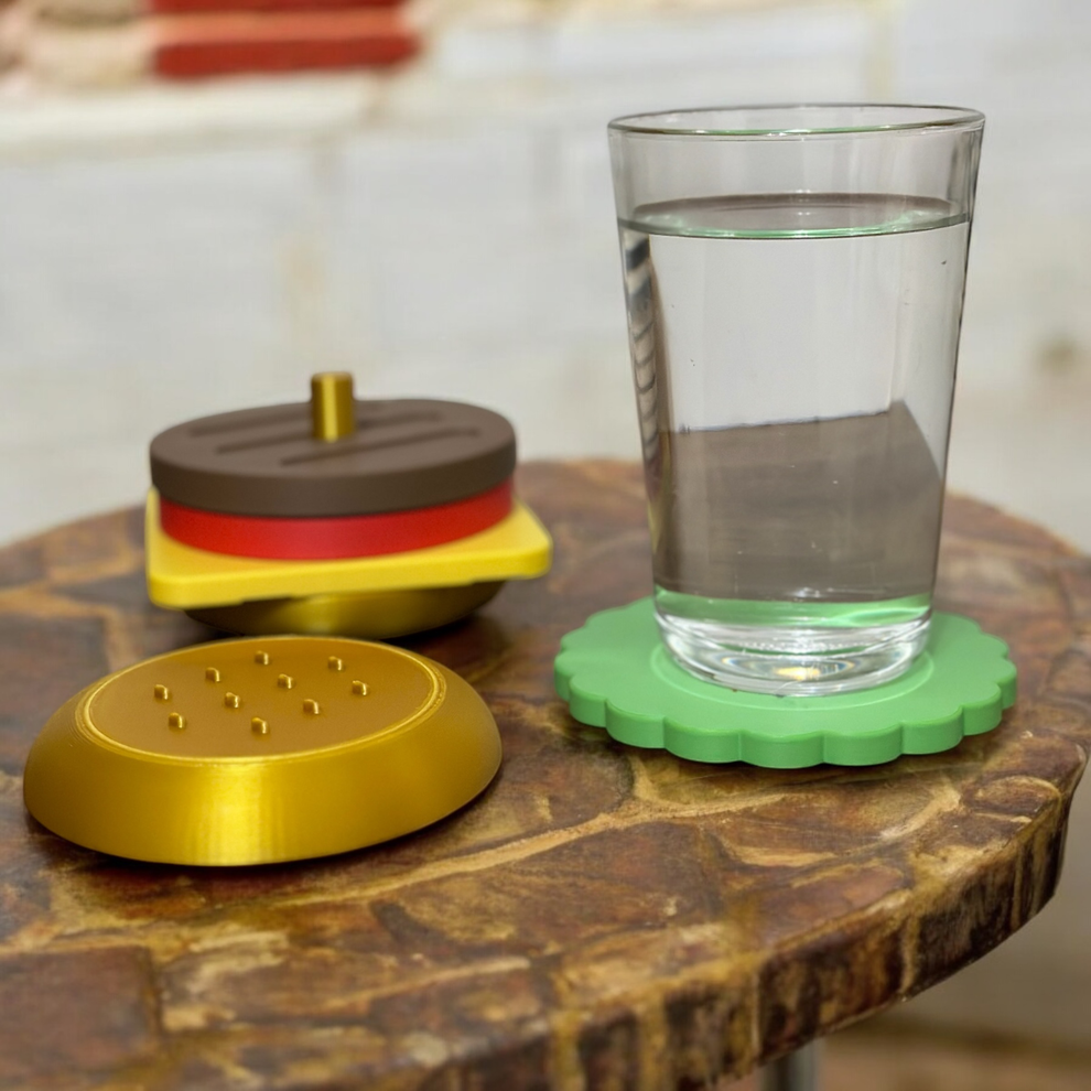 Chill & Grill Burger Coaster Set – Made Happy Gifts