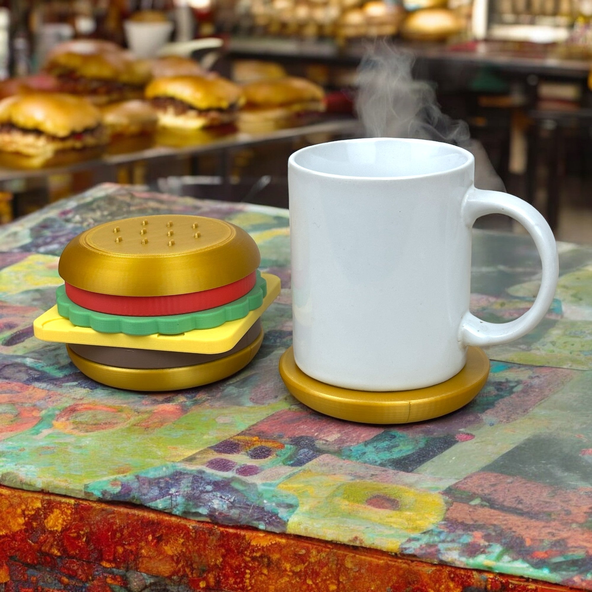 Chill & Grill Burger Coaster Set – Made Happy Gifts