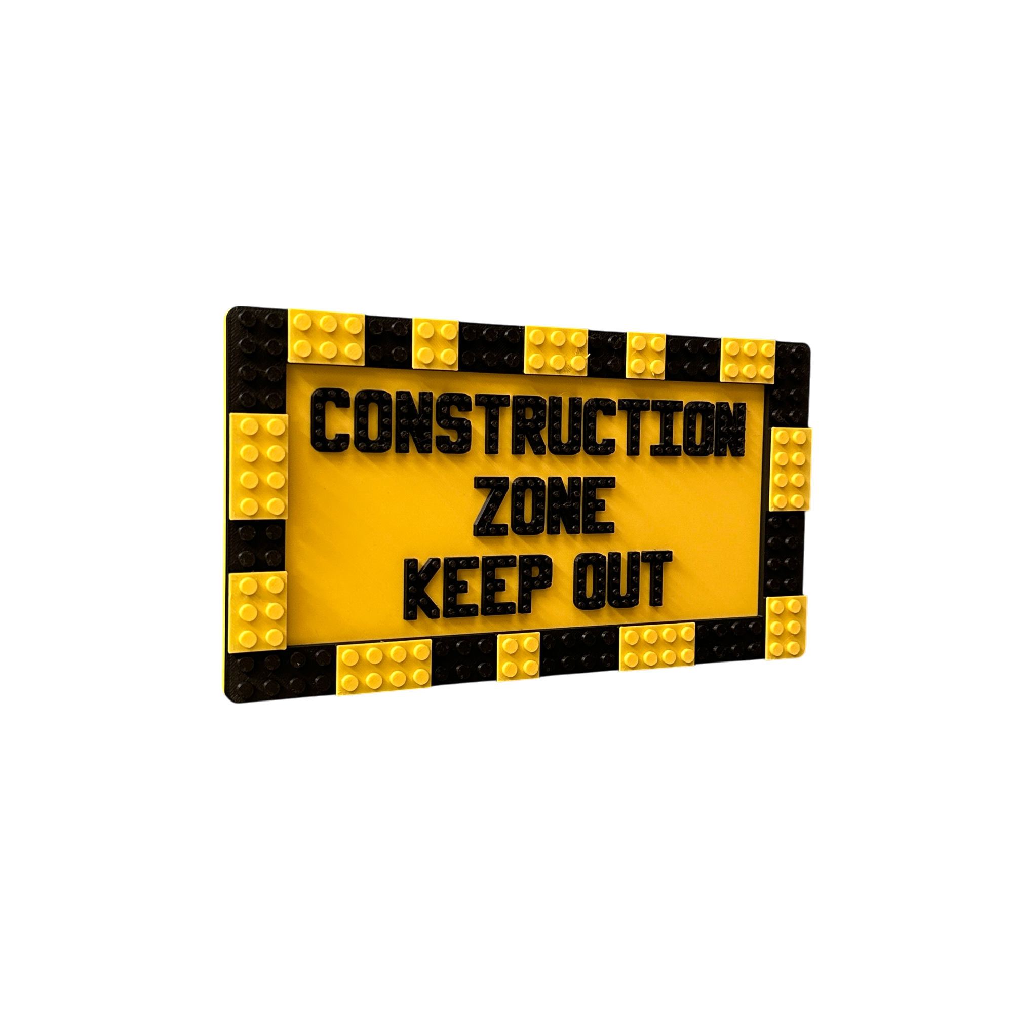 Construction Zone Keep Out! - Brick Compatible Door Sign – Made Happy Gifts