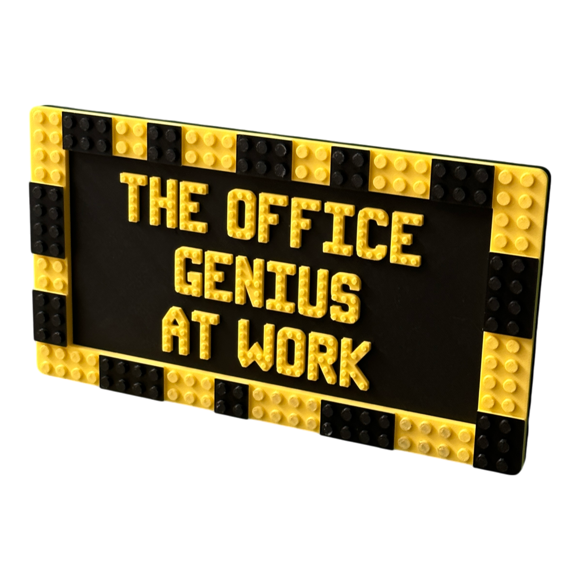 'Office Genius' Brick Compatible Wall Sign – Made Happy Gifts