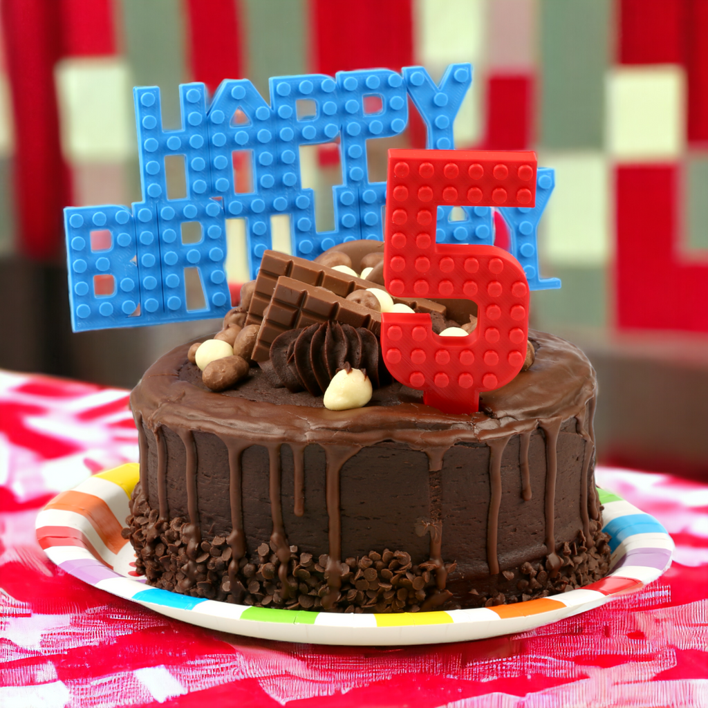 Happy Birthday Cake Topper & Number COMBO – Made Happy Gifts