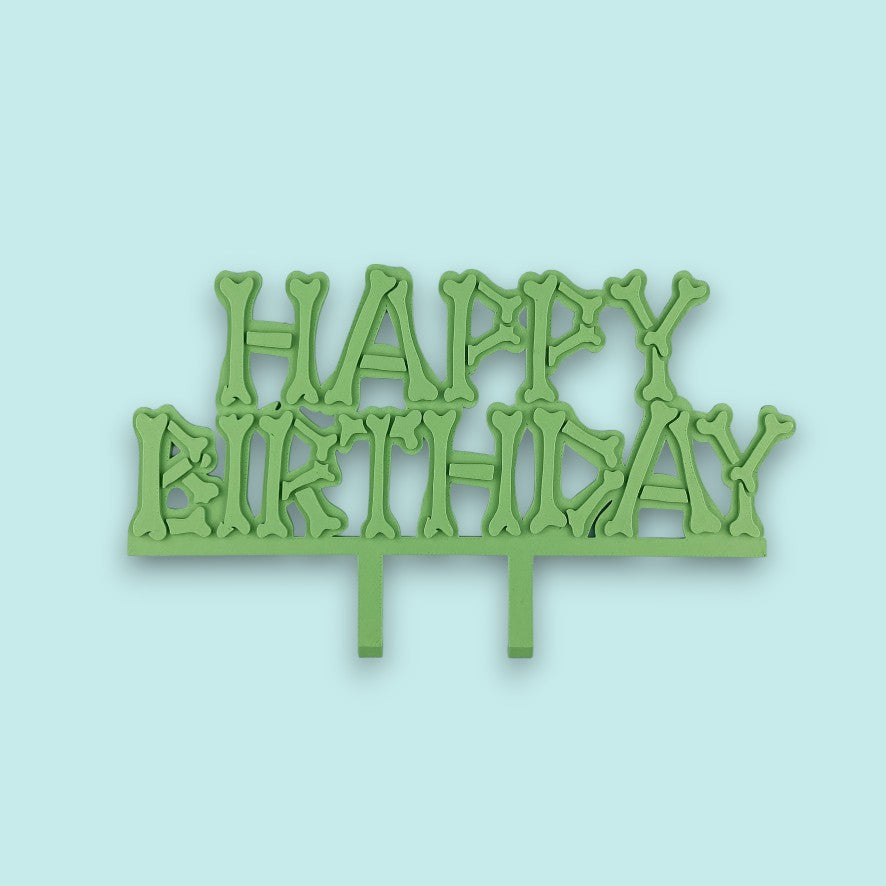 Dinosaur Bones Happy Birthday Cake Topper – Made Happy Gifts