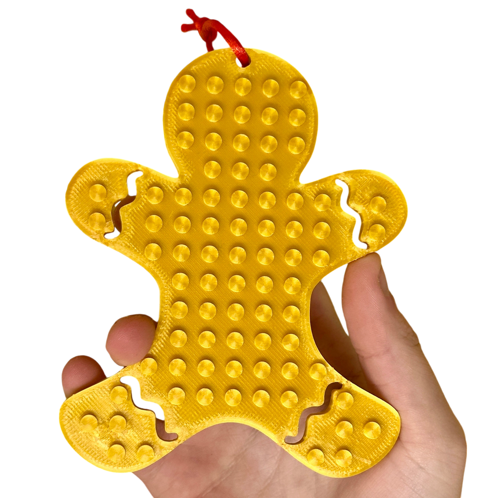 3D Printed Gold Gingerbread Man Christmas Tree Decoration - UK Made ...
