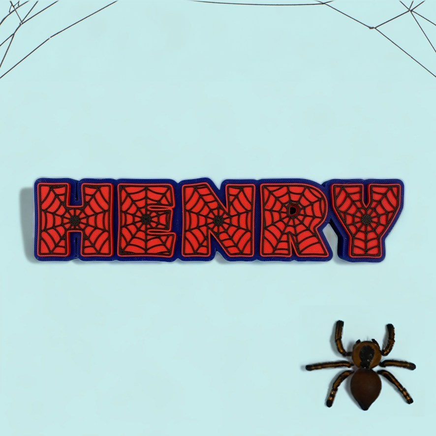 3D Printed Spider Hero Style Personalised Namesign - UK Made – Made ...